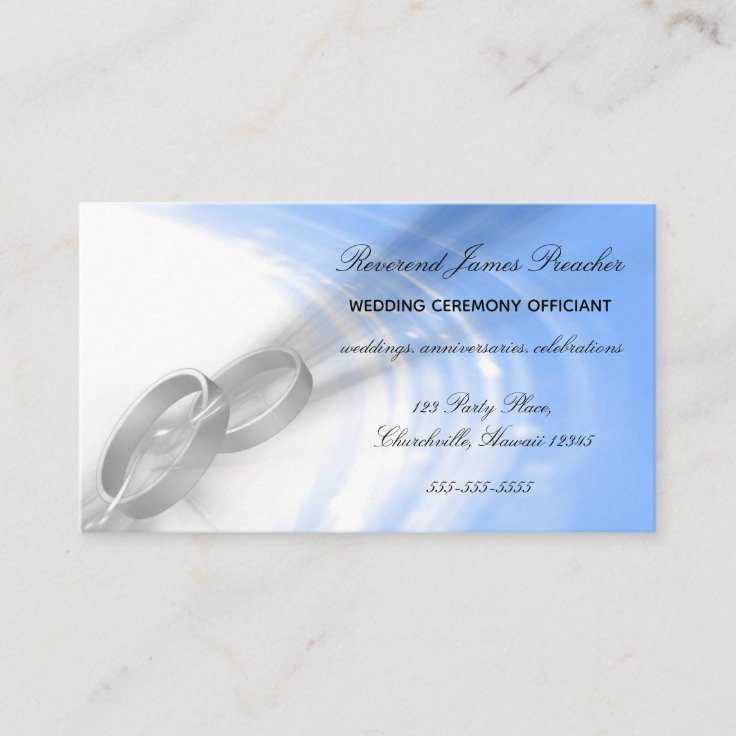 Editable Wedding Officiant Business Card | Zazzle
