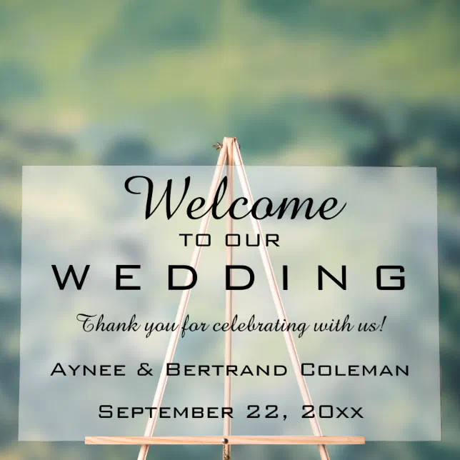 Editable Welcome Acrylic Sign | Zazzle