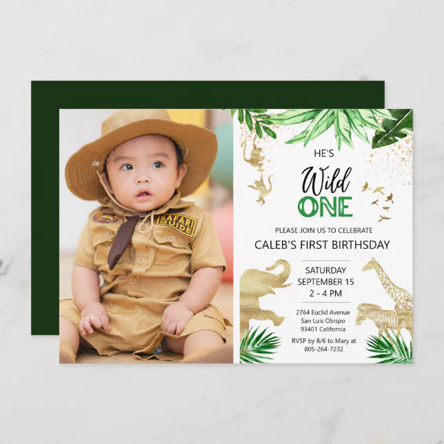 Editable Wild One Birthday Invitation | Zazzle