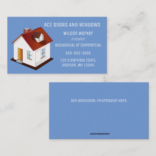 Editable Windows and Doors Business Card | Zazzle
