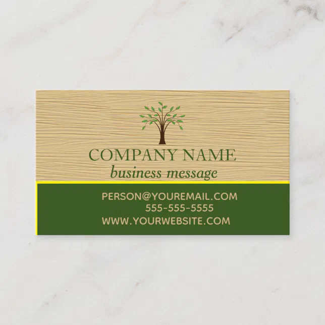 Editable Wood and Tree Business Card | Zazzle