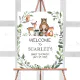 Editable Woodland Baby Shower Welcome Sign Woodlan | Zazzle