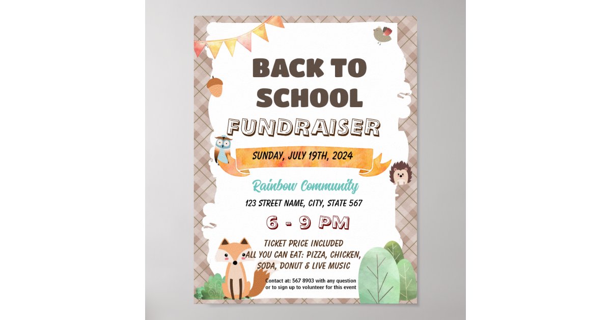 Editable woodland meet the teacher template poster | Zazzle