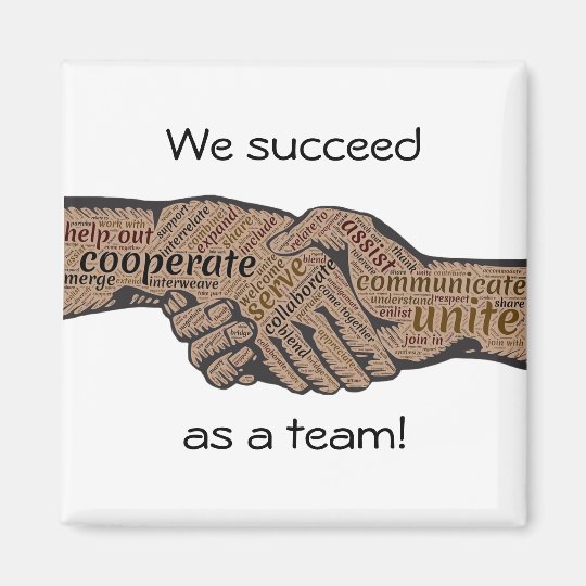 Editable Word Cloud Handshake Teamwork Magnet | Zazzle.com
