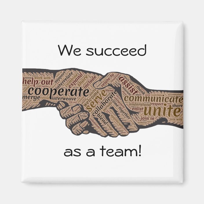 Editable Word Cloud Handshake Teamwork Magnet | Zazzle.com