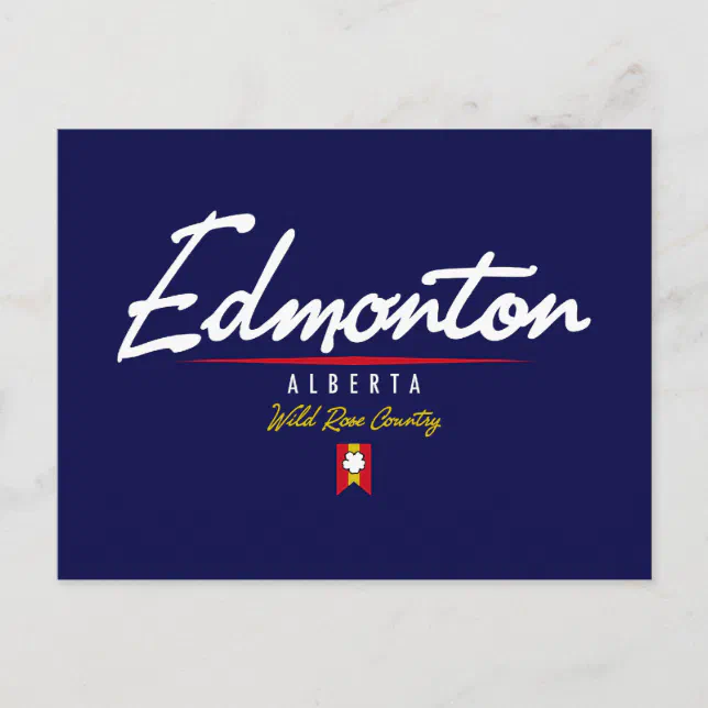 Edmonton Script Postcard | Zazzle