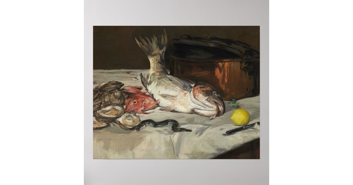 Edouard Manet - Fish - Still Life Poster | Zazzle