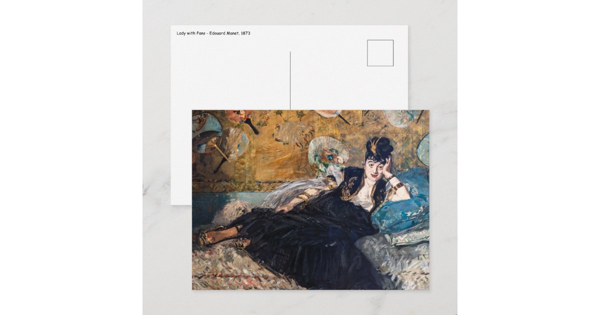 Edouard Manet - Lady with Fans Postcard | Zazzle