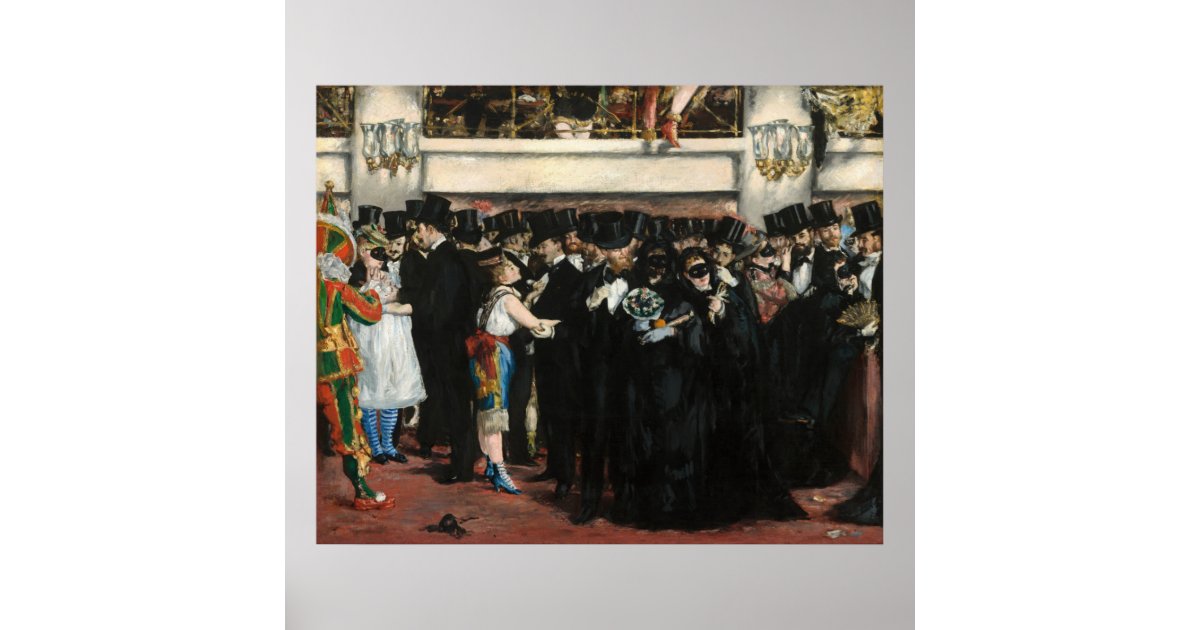 Edouard Manet - Masked Ball at the Opera Poster | Zazzle