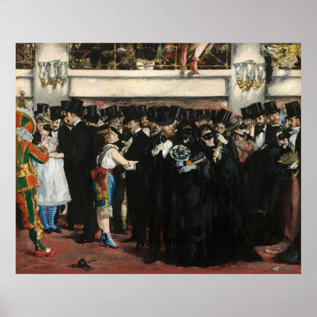 Edouard Manet - Masked Ball at the Opera Poster | Zazzle