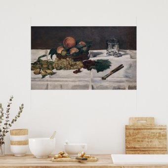 Edouard Manet - Still Life, Fruits on a Table Poster | Zazzle