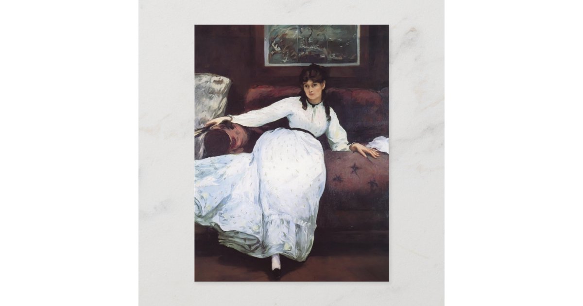 Edouard Manet-The Rest, portrait of Berthe Morisot Postcard | Zazzle