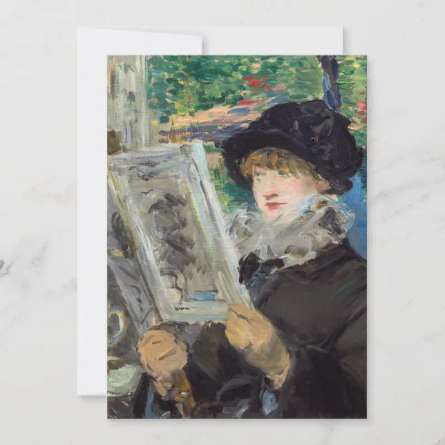 Edouard Manet - Woman Reading Invitation | Zazzle