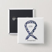 EDS Awareness Zebra Stripe Ribbon Custom Pin | Zazzle