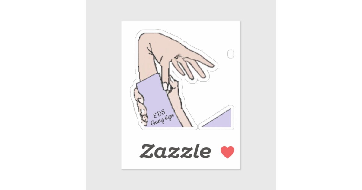EDS Gang Sign Sticker | Zazzle