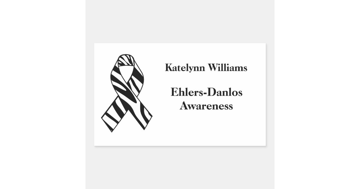 EDS Zebra Stripe Awareness Ribbon Stickers | Zazzle