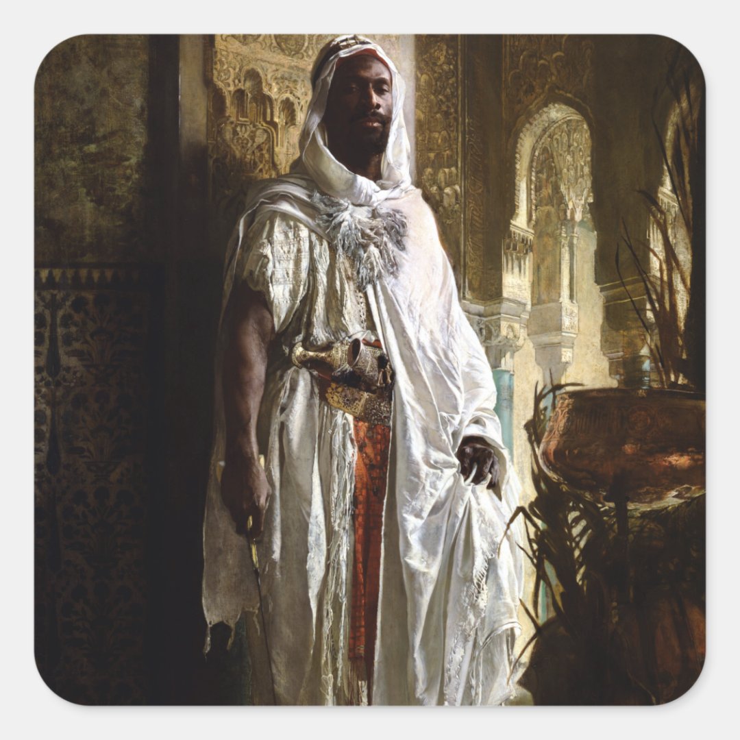 Eduard Charlemont The Moorish Chief Square Sticker | Zazzle