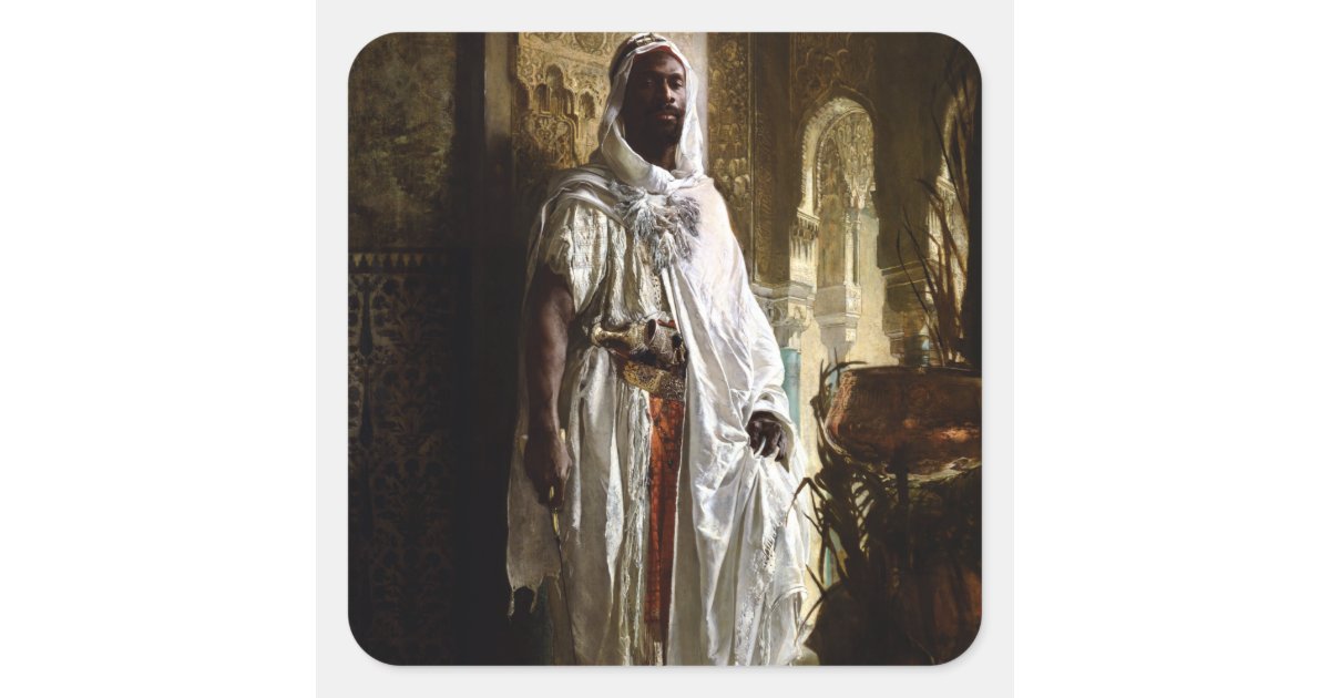 Eduard Charlemont The Moorish Chief Square Sticker | Zazzle