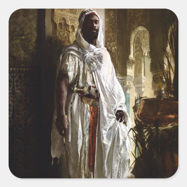 Eduard Charlemont The Moorish Chief Square Sticker | Zazzle