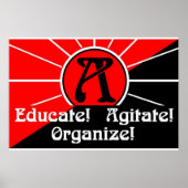 educate agitate organize poster | Zazzle