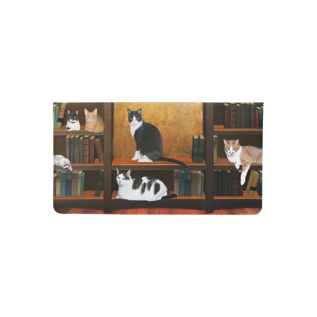 Educated cats checkbook cover | Zazzle