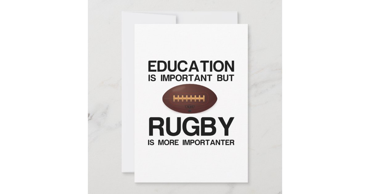 Education and rugby thank you card | Zazzle