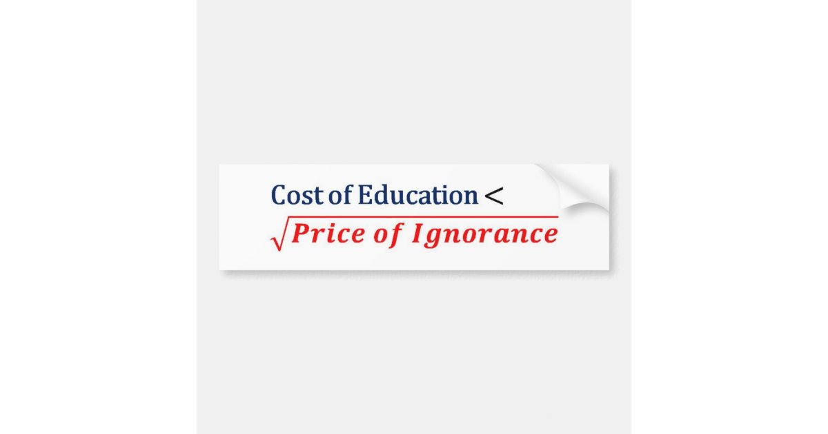 Education bumper sticker | Zazzle