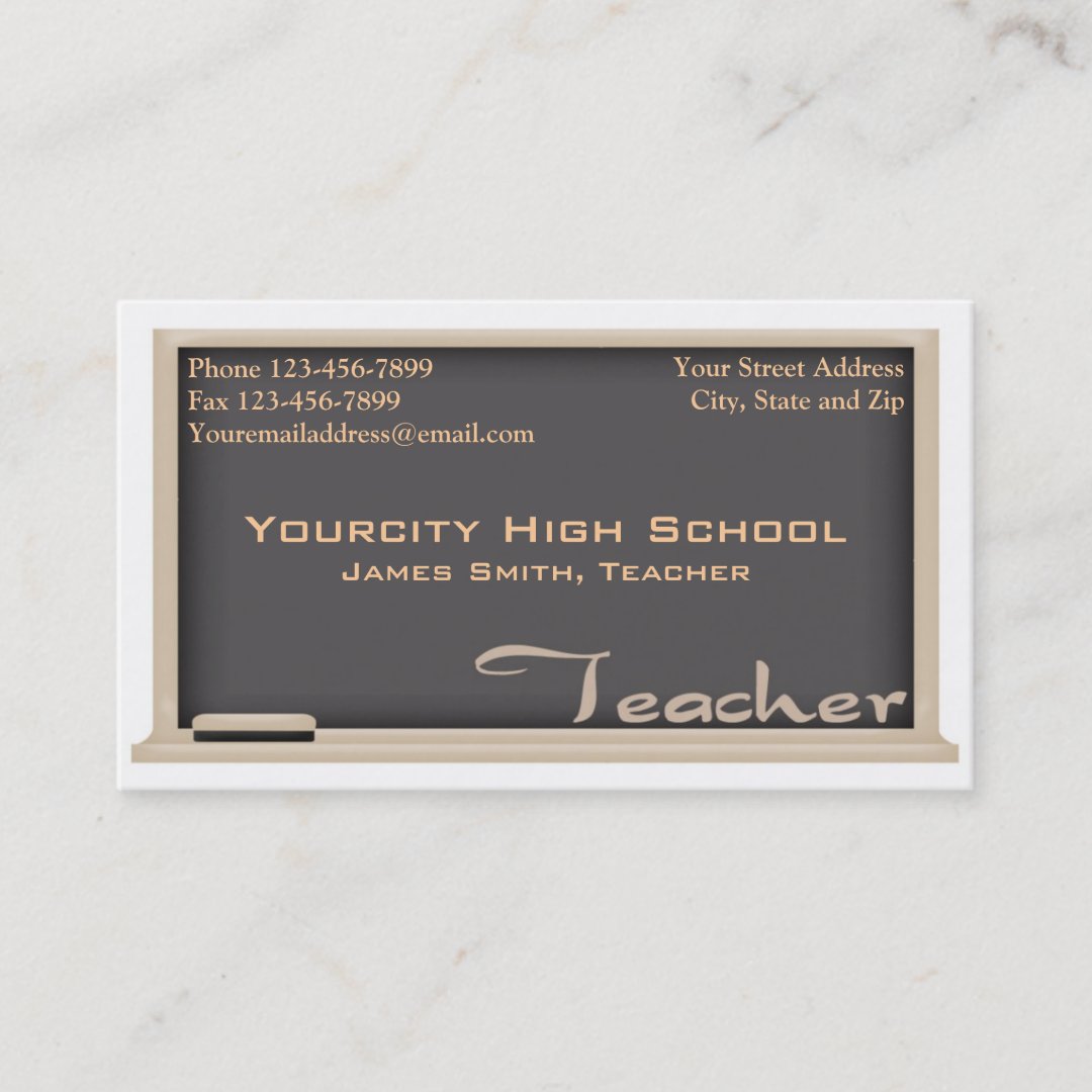 Education Educator Teacher Business Card | Zazzle