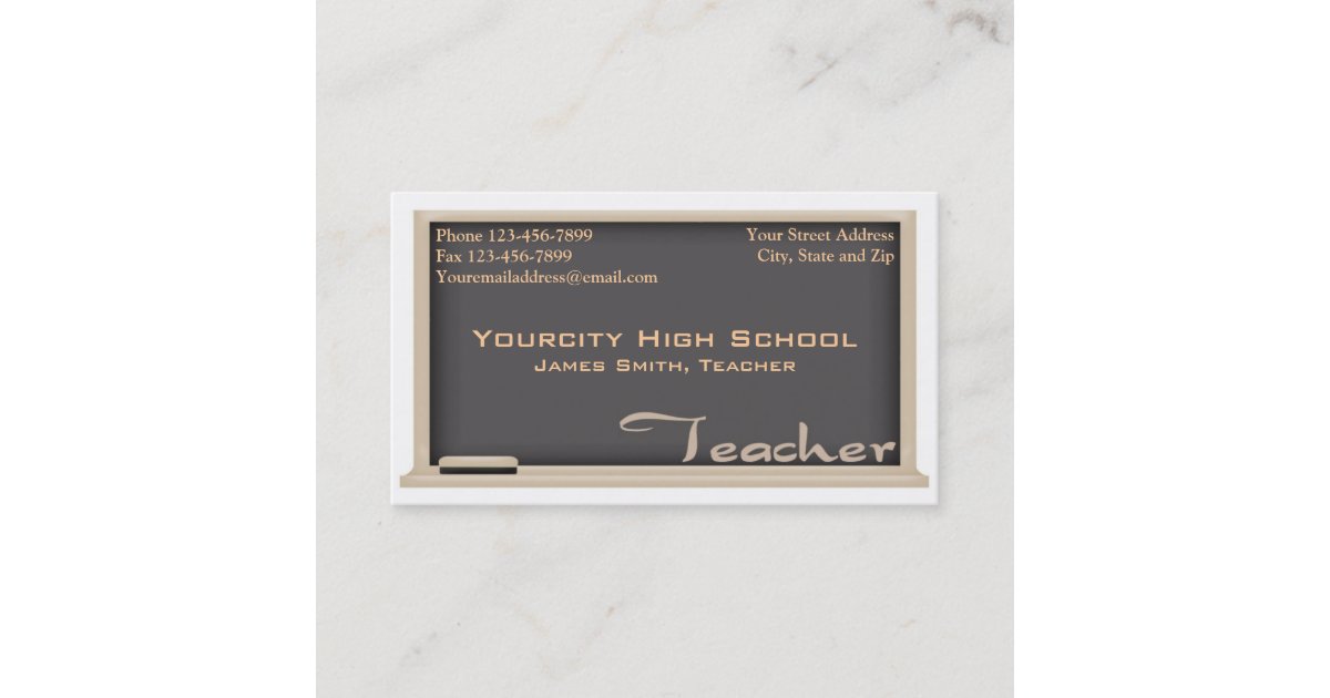 Education Educator Teacher Business Card | Zazzle