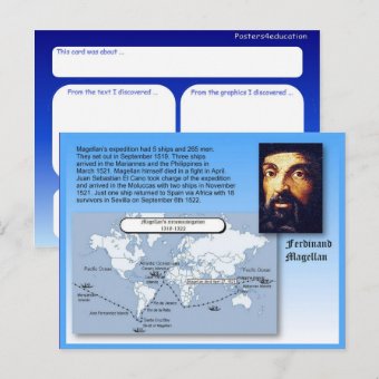 Education, History, Ferdinand Magellan voyages Postcard | Zazzle