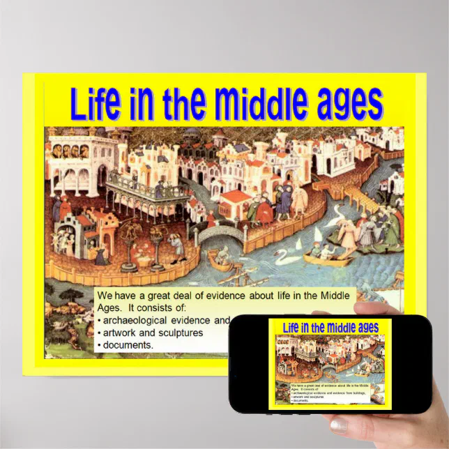 Education, History, Life in the Middle Ages Poster | Zazzle