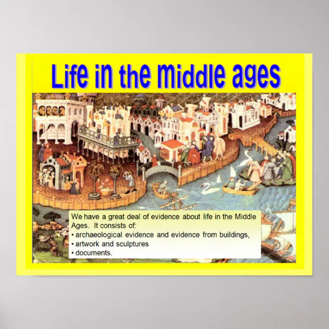 Education, History, Life in the Middle Ages Poster | Zazzle