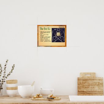 Education, Religion, Sikhism, the Five Ks Poster | Zazzle