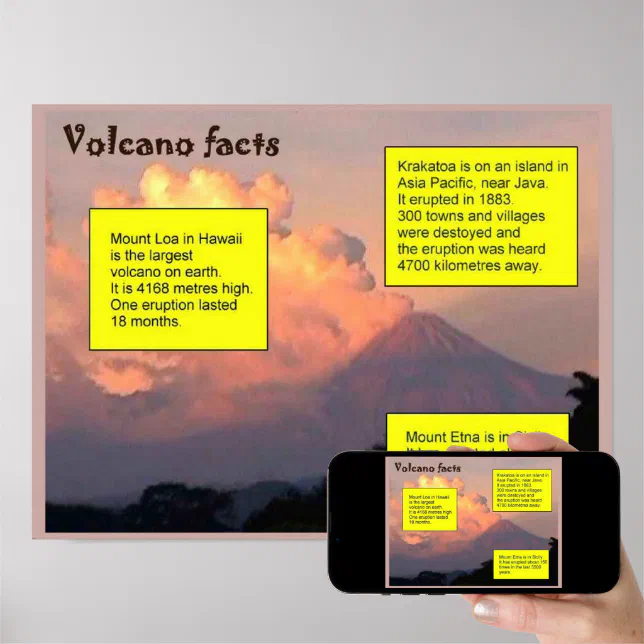 Education, Science, Geography, Volcano facts Poster | Zazzle