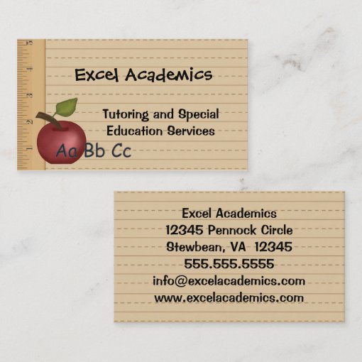 Education Services Business Card | Zazzle