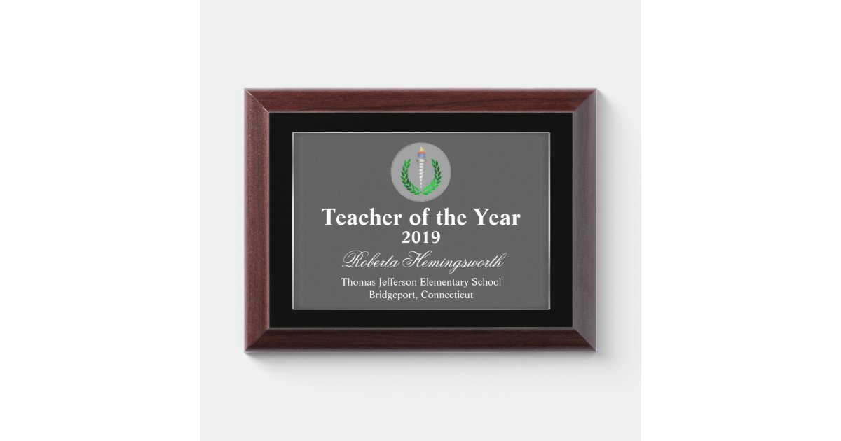Education Symbol Black Teachers Award Plaque | Zazzle