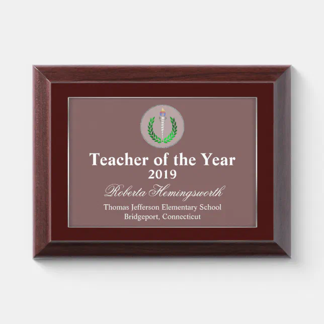 Education Symbol Red Teachers Award Plaque | Zazzle