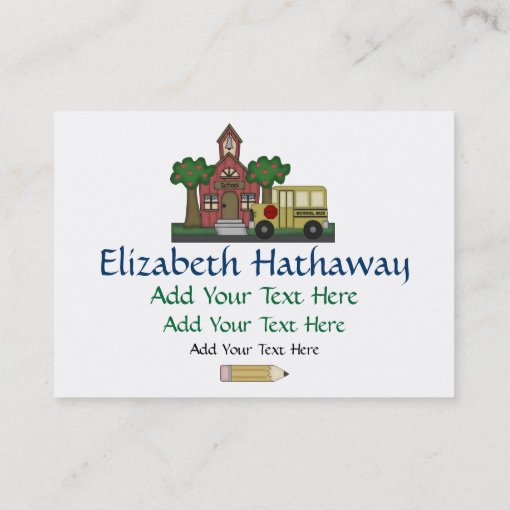Education / Teacher Profile - Business Card by SRF | Zazzle