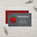 Education Tutor Teacher Apple Chalkboard Business Card | Zazzle