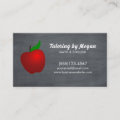 Education Tutor Teacher Apple Chalkboard Business Card | Zazzle