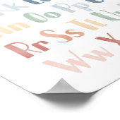 Educational Rainbow Watercolor Alphabet Poster | Zazzle