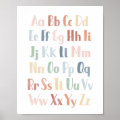 Educational Rainbow Watercolor Alphabet Poster | Zazzle