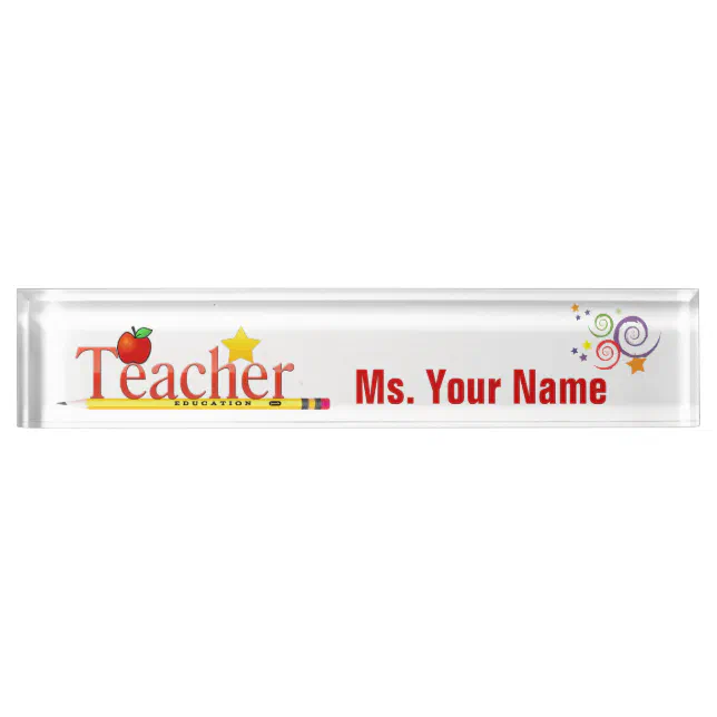 Educator Desk Name Plate | Zazzle