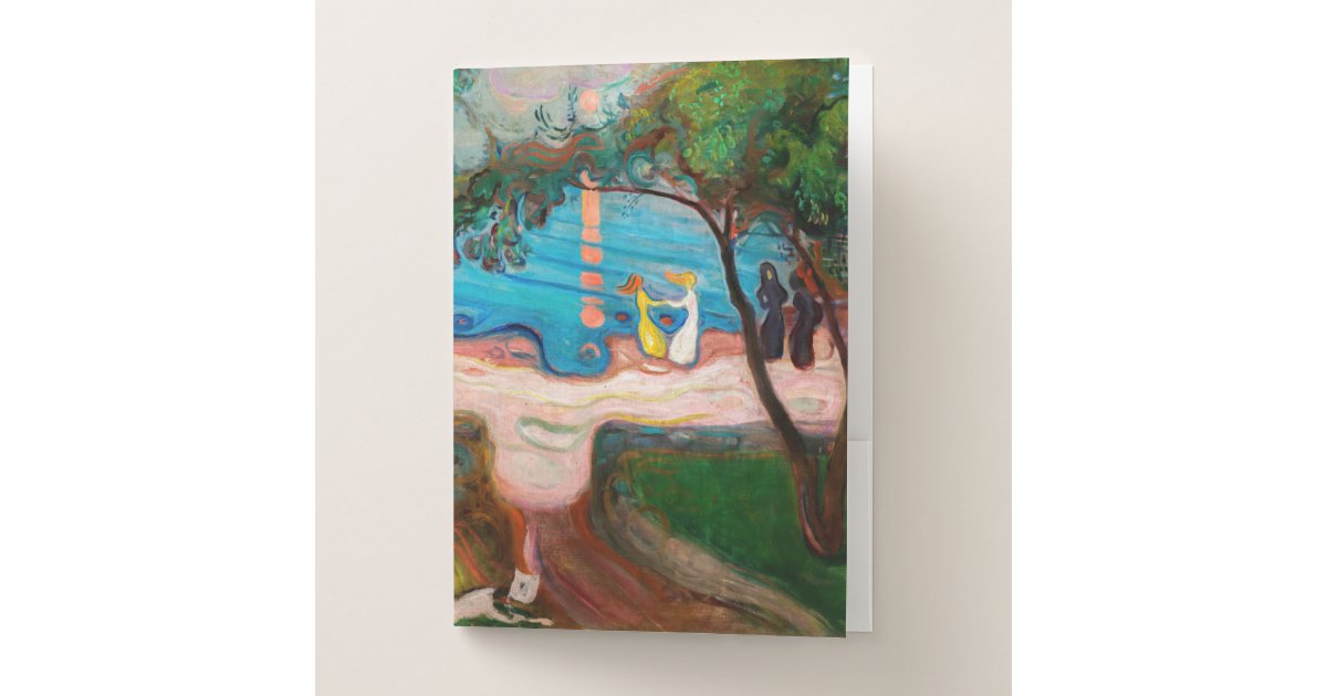Edvard Munch - Dance on the Beach Pocket Folder | Zazzle