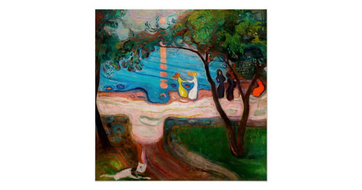 Edvard Munch - Dance on the Beach Poster | Zazzle