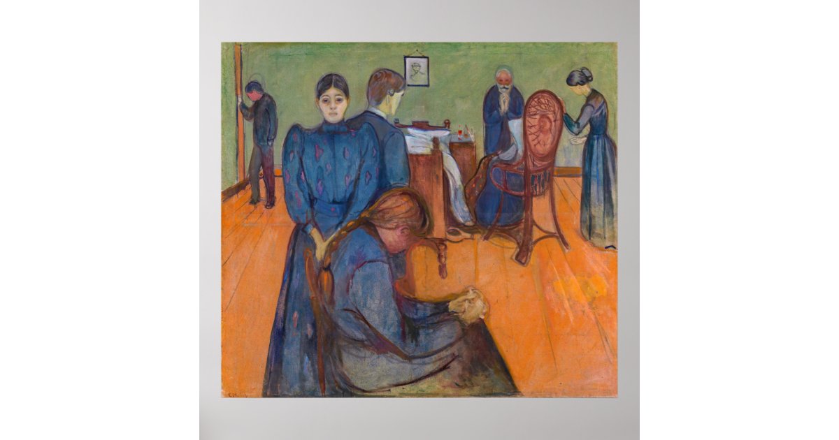 Edvard Munch - Death in the Sickroom v2 Poster | Zazzle