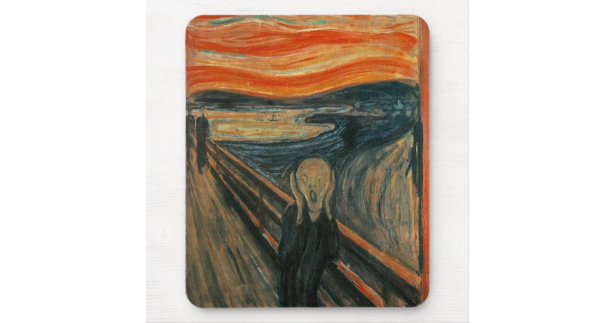 Edvard Munch Painting The Scream (Skrik) 1893 Mouse Pad | Zazzle