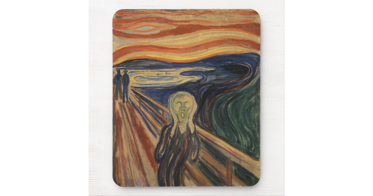 Edvard Munch Painting The Scream (Skrik) 1910 Mouse Pad | Zazzle