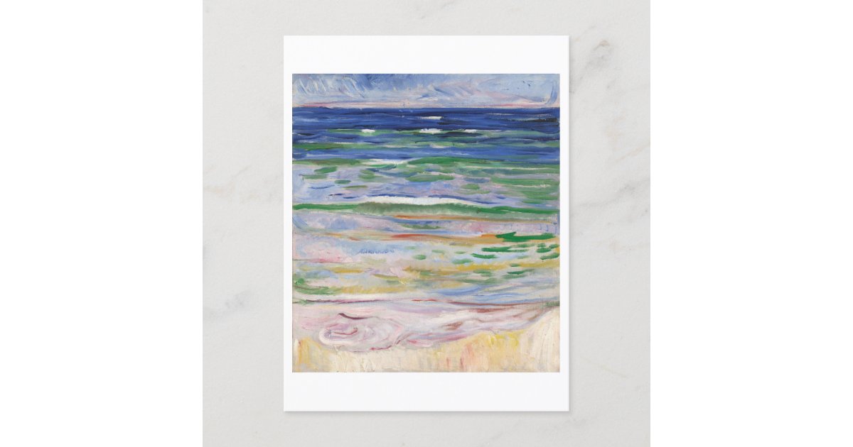 Edvard Munch Sea View Painting Postcard | Zazzle