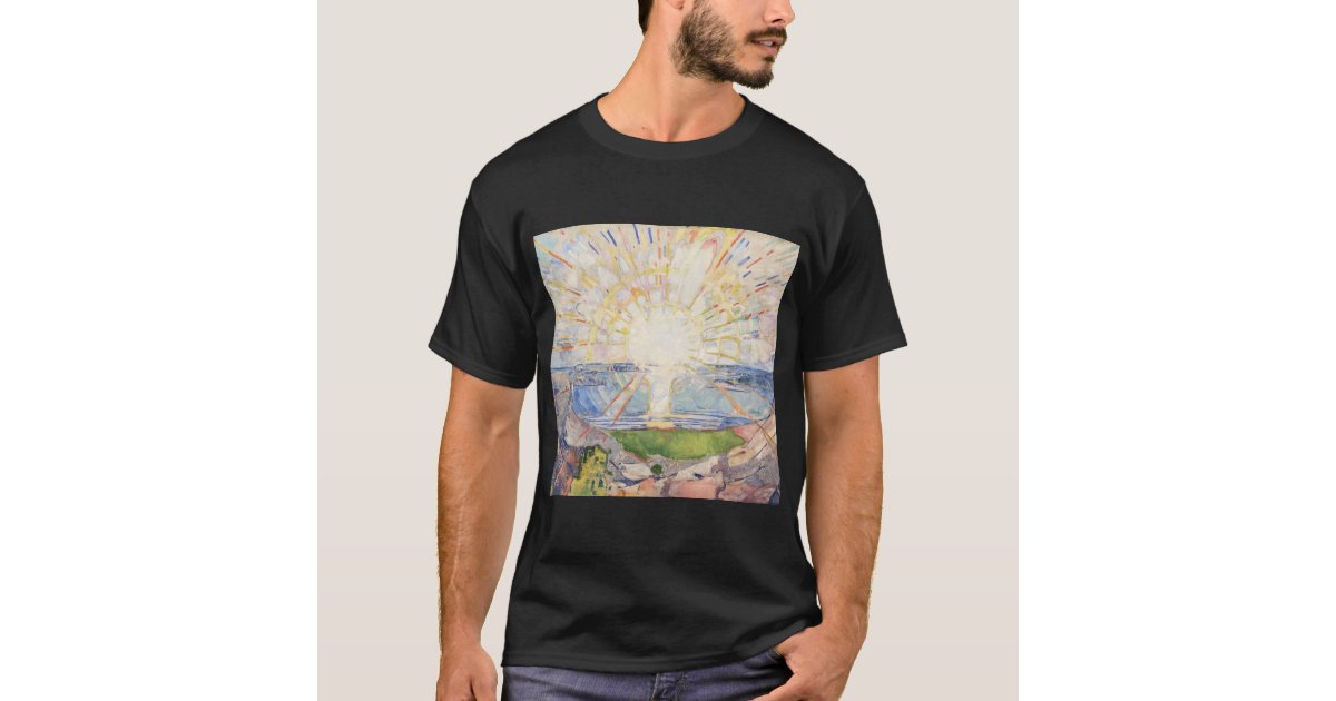 Edvard Munch Sunrise Art Nouveau Expressionism T-Shirt | Zazzle